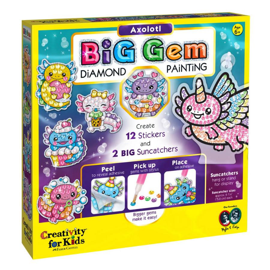 Big Gem Diamond Painting: Axolotl — Snapdoodle Toys & Games