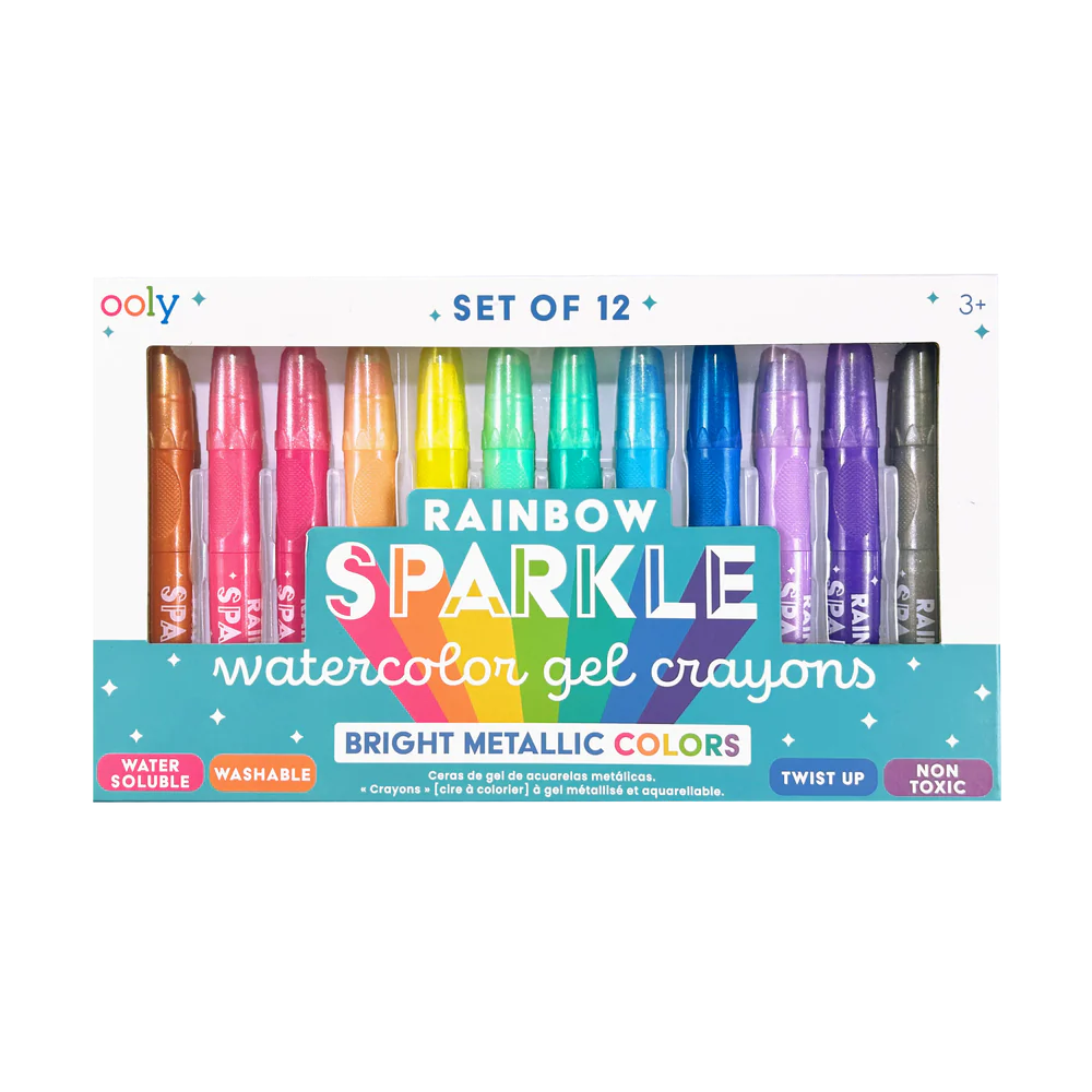 Rainbow Sparkle Metallic Watercolor Gel Crayons — Snapdoodle Toys & Games