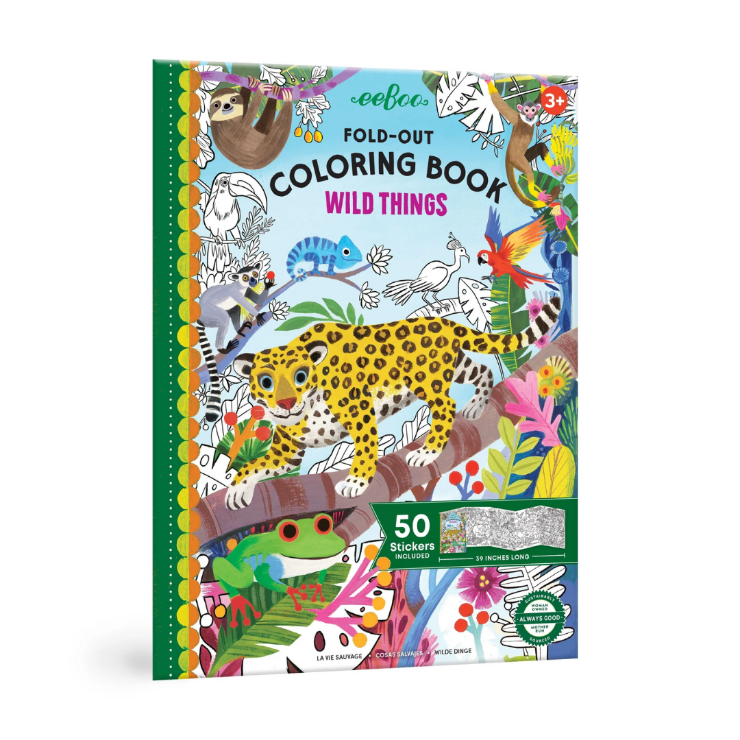 Fold-Out Coloring Book - Wild Things — Snapdoodle Toys & Games